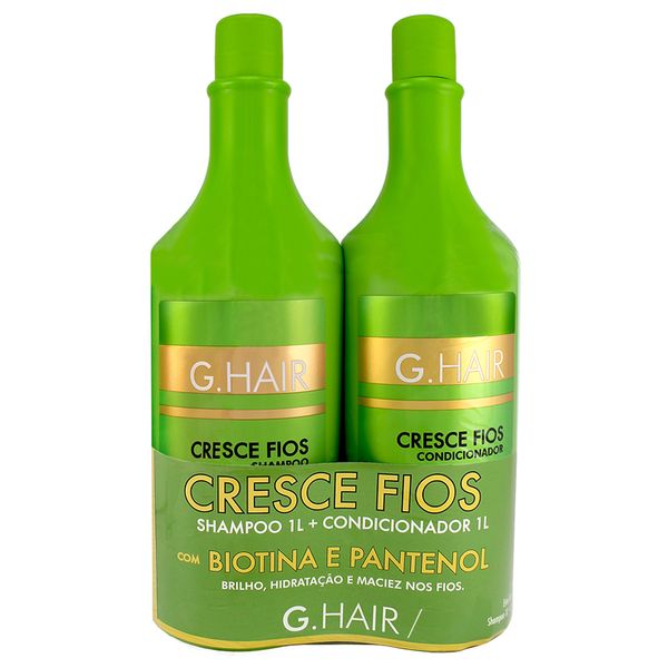 Kit Shampoo e Condicionador Cresce Fios 1 Litro G.Hair - Coprobel