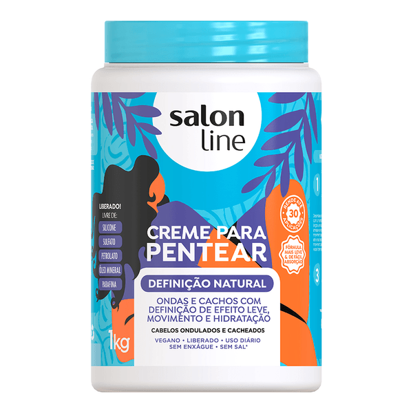 Creme para Pentear Definição Natural 1kg Salon Line - Coprobel Creme para Pentear Definição Natural 1kg Salon Line - Coprobel